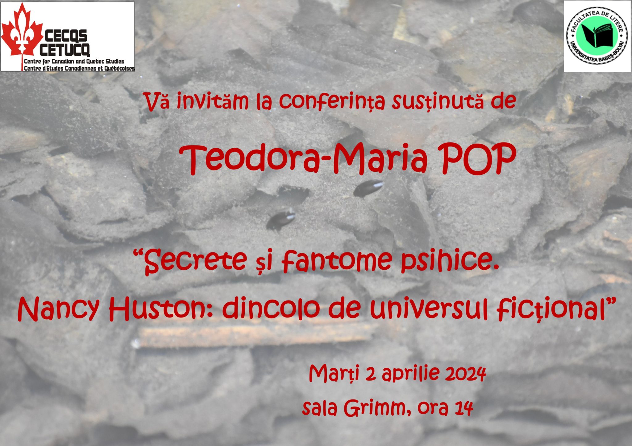 Teodora-Maria Pop – Secrete și fantome psihice. Nancy Houston: dincolo ...